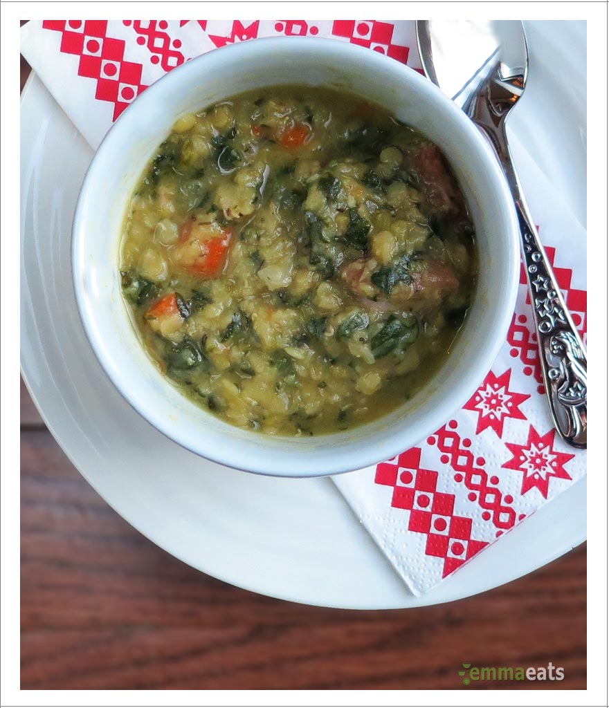 Dairy-Free Spinach and Lentil Soup (aka Prosperity Soup) - SavvyMom