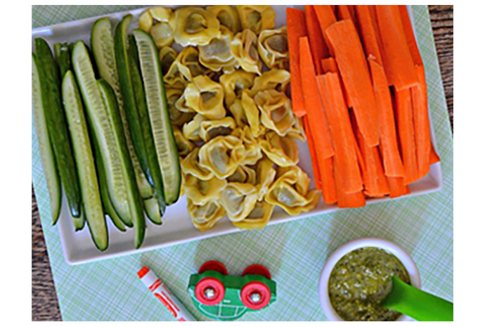 Irish ‘Flag’ Pasta and Veggie Platter - SavvyMom