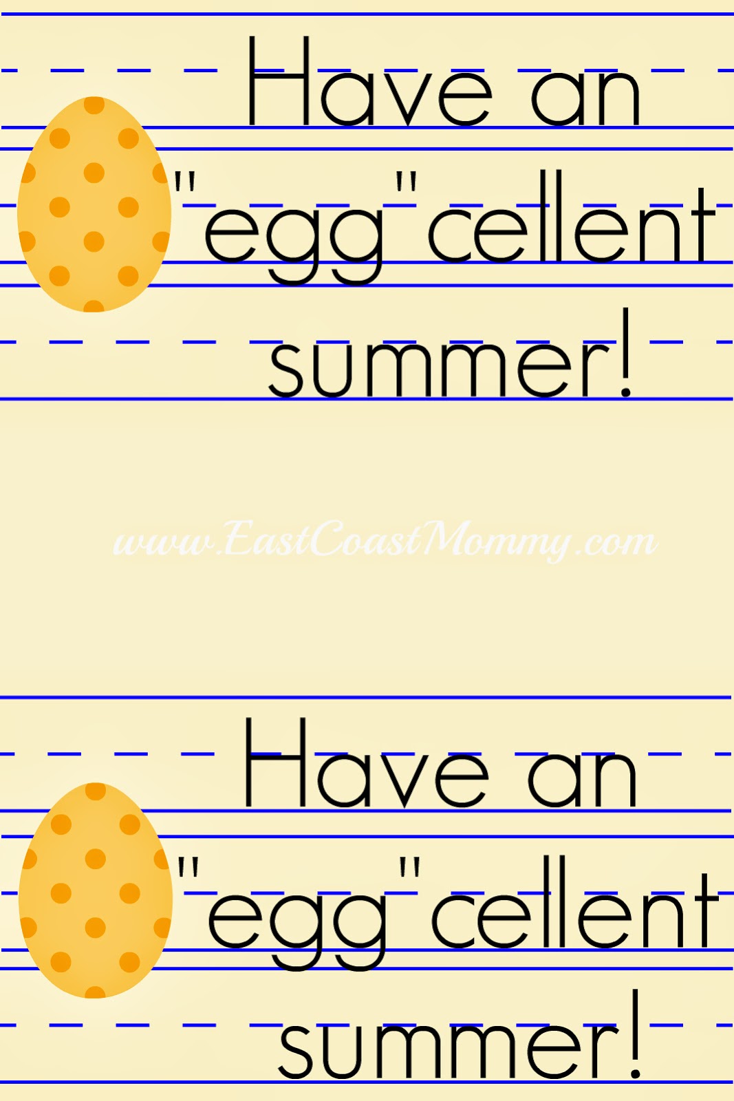 Have an "Egg"cellent Summer (free printable tags0 - SavvyMom