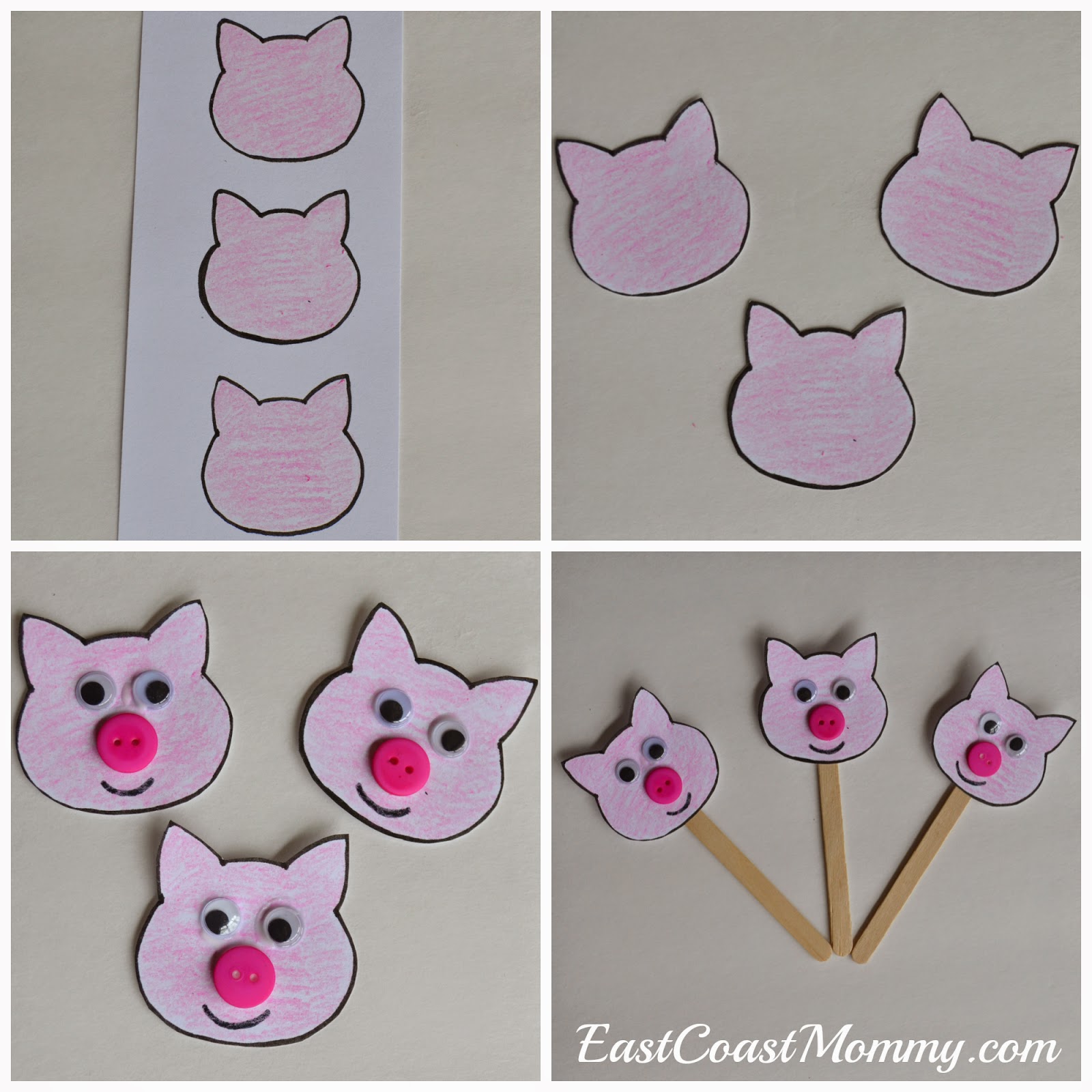Number Crafts (Number THREE)...the Three Little Pigs - SavvyMom