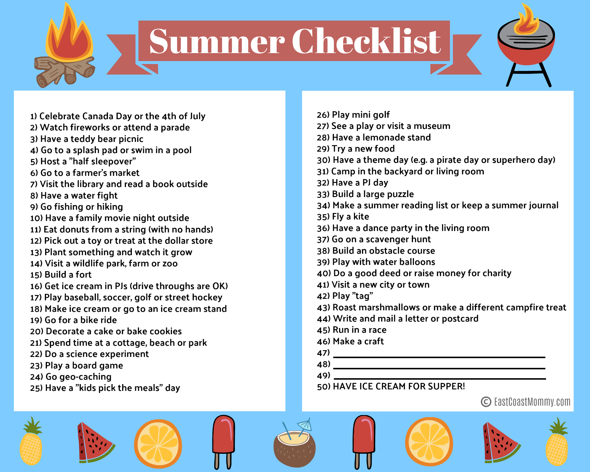 50 Fun Things to Do This Summer - SavvyMom
